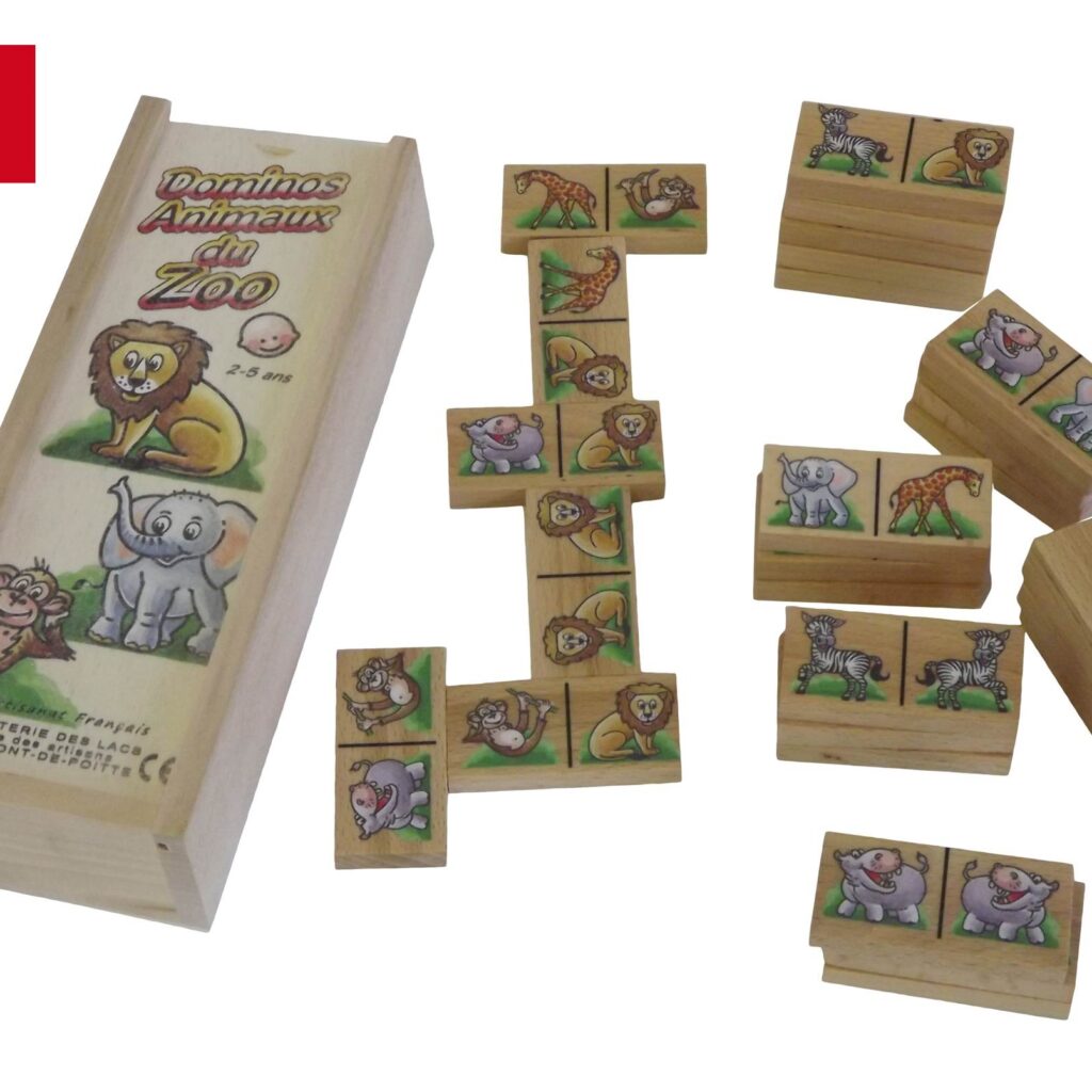 Domino image animaux du zoo | Tabletterie des Lacs